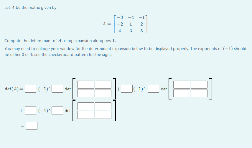 Solved Let A be the matrix given by 3 3 A = 2 4. -4 -1 1 2 3 | Chegg.com