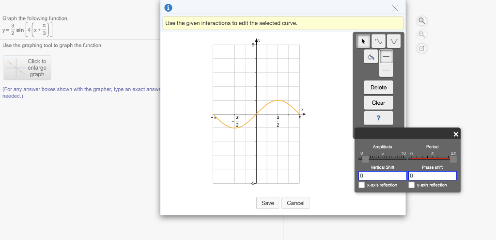 Solved Graph the following equation. give the amplitude, | Chegg.com