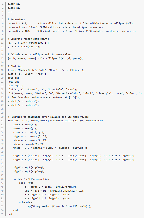 Solved clear all close all clc \% Parameters param.P =0.9; | Chegg.com