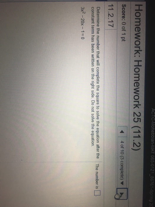 Solved Homework Homework 25 11 2 Score 0 Of 1 Pt 3 Of 10