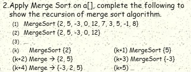 Solved Done in C a[10] = {2, 5, -3, 0, 12, 7, 3, 5, -1, 8} | Chegg.com