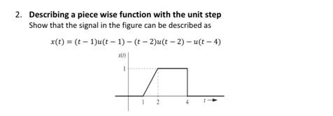 Solved 2. Describing a piece wise function with the unit | Chegg.com
