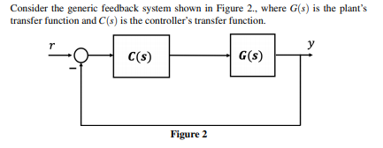Solved Consider the generic feedback system shown in Figure | Chegg.com