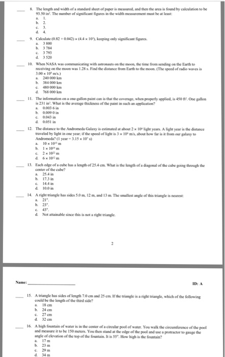 Solved I. In mechanics, physicists use three basic | Chegg.com