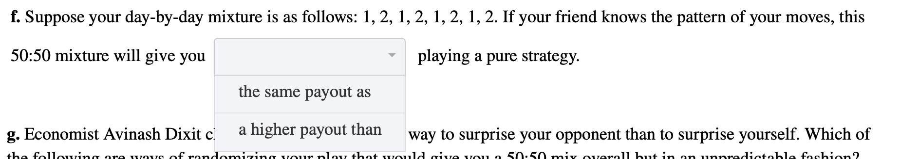 Solved Game Theory — End of Chapter Problem Each day, you | Chegg.com