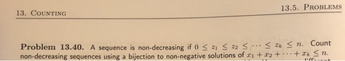 Solved 13.5. PROBLEMS 13. COUNTING Problem 13.40. A sequence | Chegg.com
