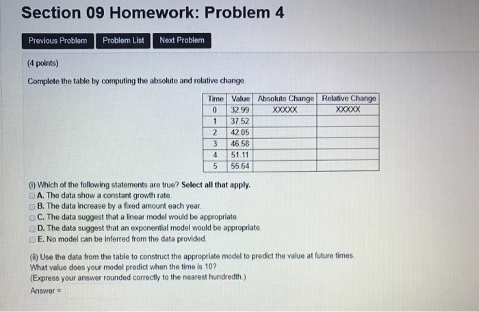 Solved Section 09 Homework: Problem 4 Previous | Chegg.com