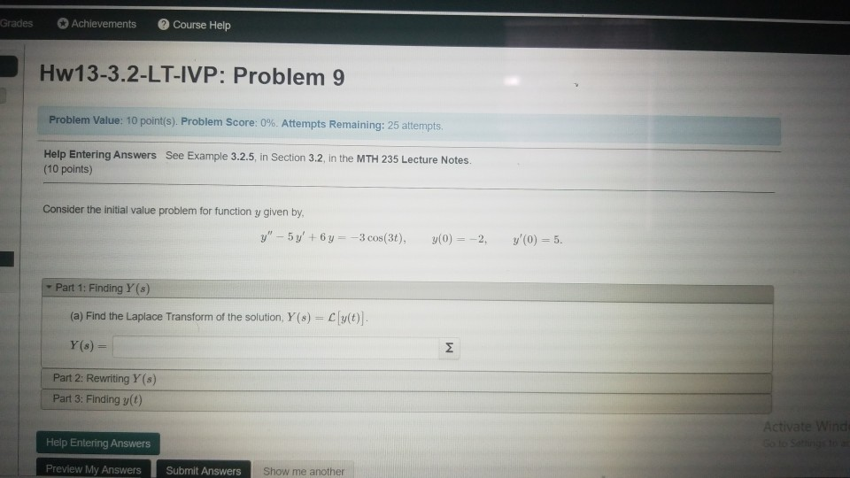 Solved Grades Achievements Course Help Hw13-3.2-LT-IVP: | Chegg.com Solved Grades Achievements Course Help Hw13-3.2-LT-IVP: | Chegg.com