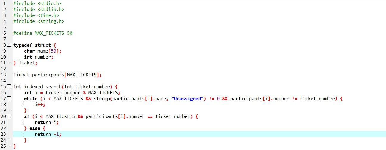 Solved printf( "No participant found with that number. | Chegg.com