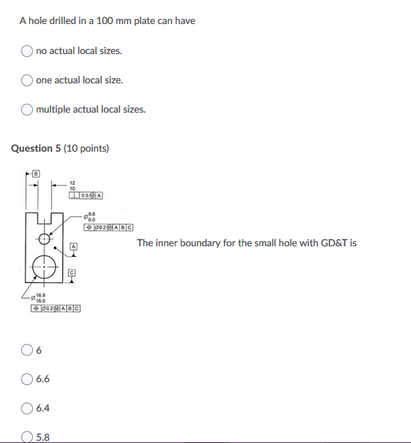 Solved A hole drilled in a 100 mm plate can have no actual | Chegg.com