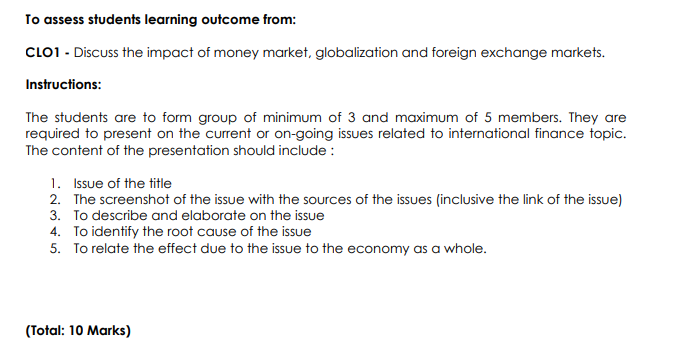 Solved To assess students learning outcome from: CLO1 - | Chegg.com