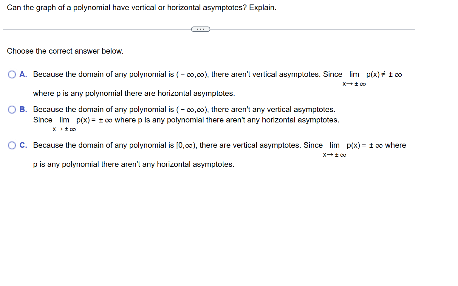 Solved Can the graph of a polynomial have vertical or | Chegg.com
