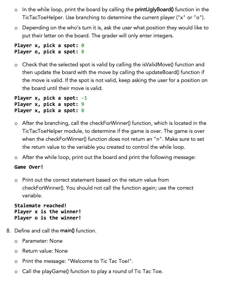 Solved Tic Tac Toe in Python: (Urgent) Can someone please | Chegg.com