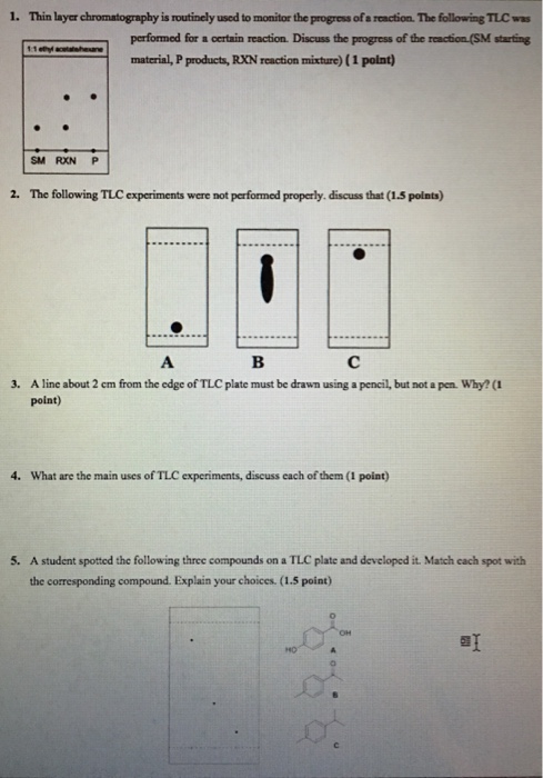 Solved Thin layer chromatography is routinely used to | Chegg.com