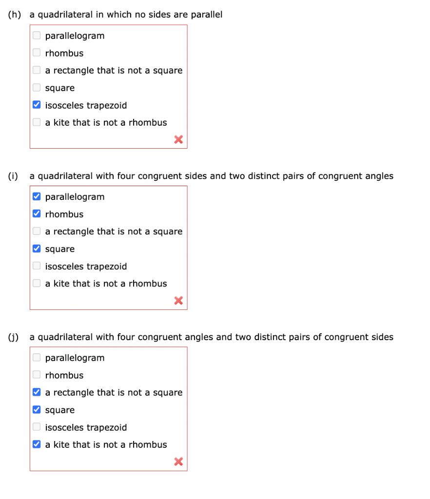 Solved (a) a quadrilateral with opposite sides parallel | Chegg.com