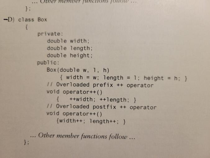 Solved ons / -D) class Box { private: double width: double | Chegg.com