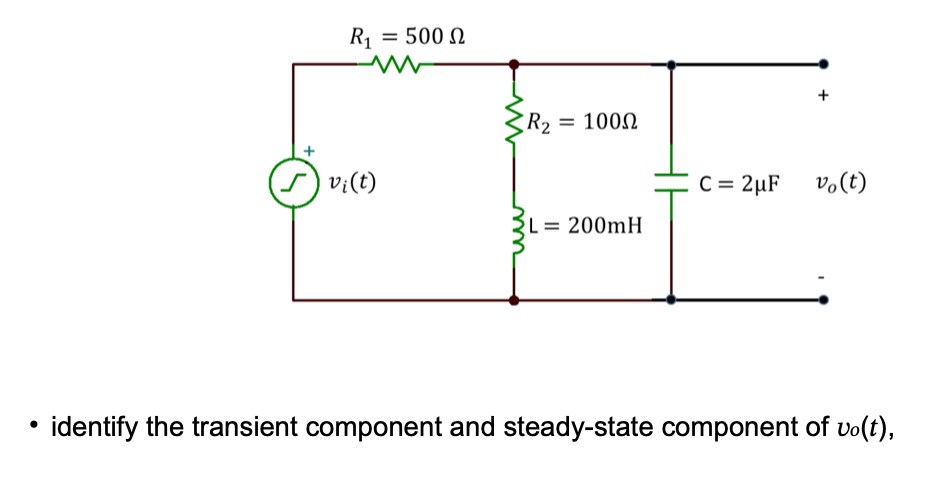 identify the transient component and steady-state | Chegg.com