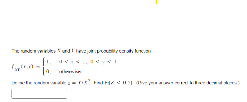 Solved The random variables X and Y have joint probability | Chegg.com