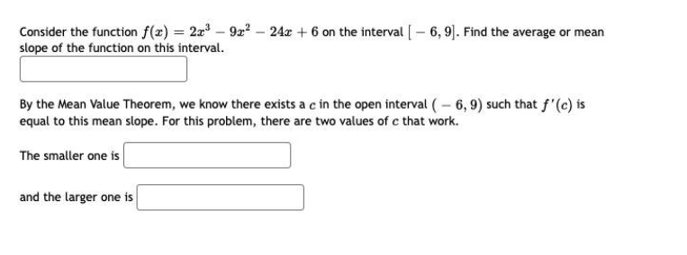 Solved Consider the function f(x)=2x3−9x2−24x+6 on the | Chegg.com