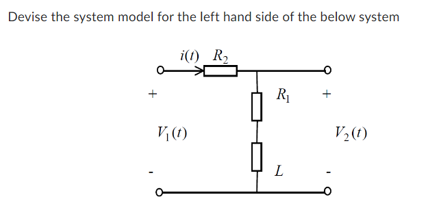 Solved Devise the system model for the left hand side of the | Chegg.com