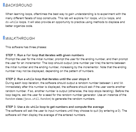 Solved BACKGROUND When learning loops, oftentimes the best | Chegg.com