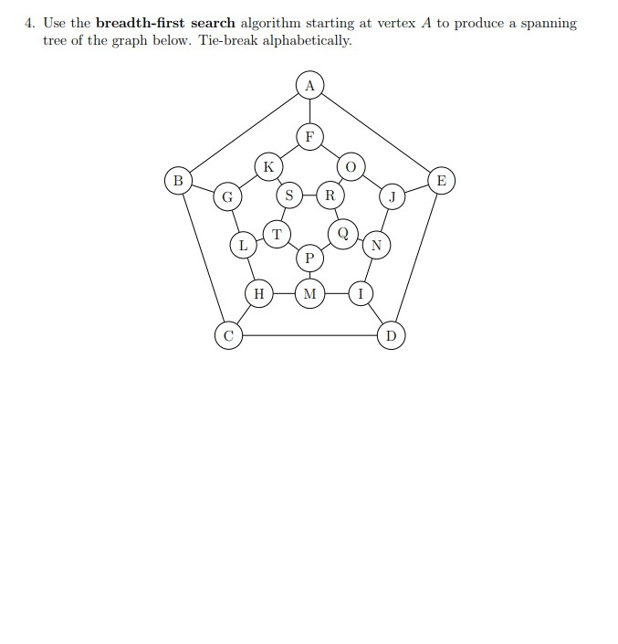 Solved 3. Use the depth-first search algorithm starting at | Chegg.com