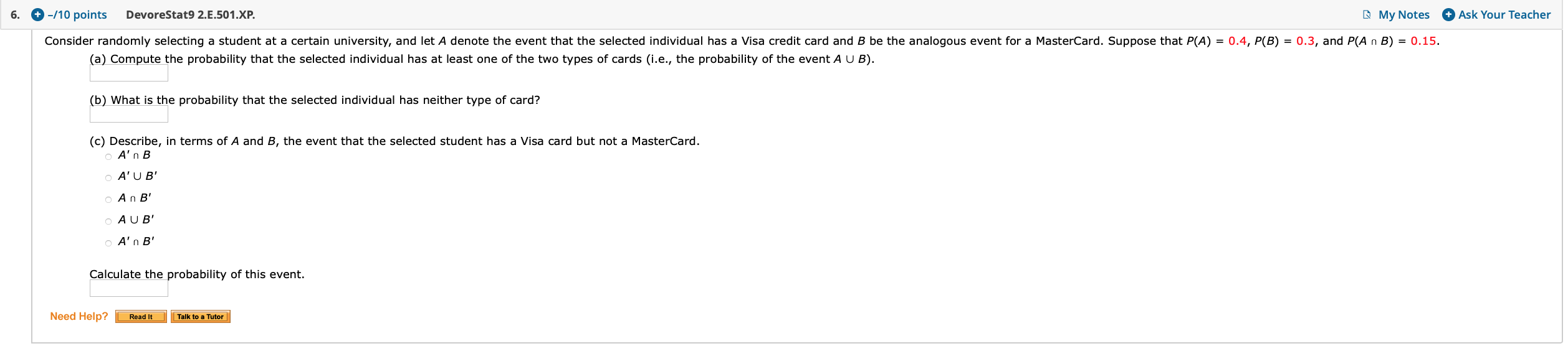 Solved 6 10 Points Devorestat9 2 E 501 Xp My Notes Ask