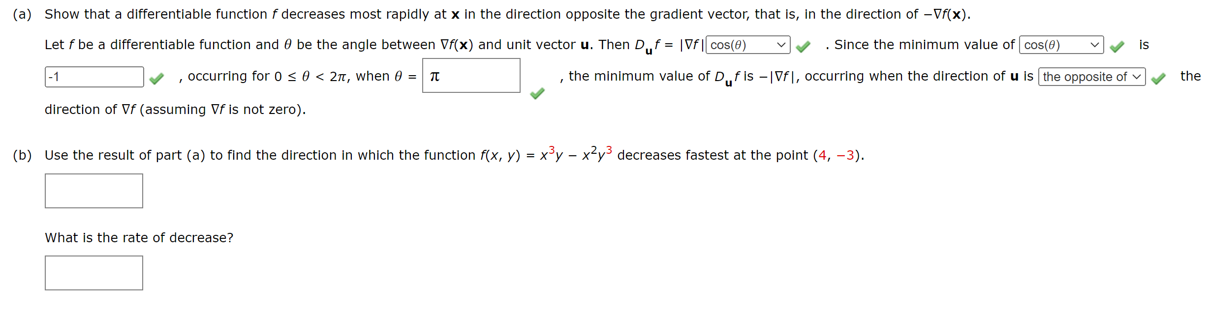 Solved (a) Show that a differentiable function f decreases | Chegg.com