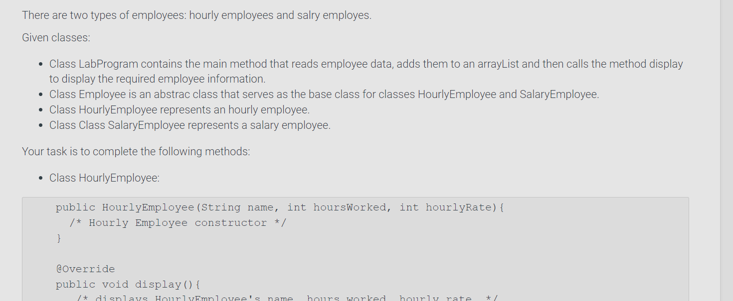 Solved There are two types of employees: hourly employees | Chegg.com