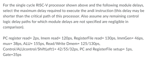 For the single cycle RISC-V processor shown above and | Chegg.com