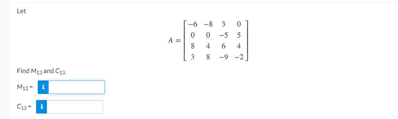 Solved Let 3 0 -6 - 8 0 ܀ ܘ ܠܛ A= 8 4 -5 5 6 4 -9-2 3 8 Find | Chegg.com