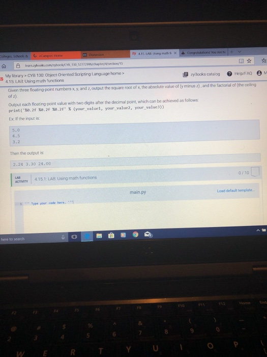 Solved 15iaruhang Math H Ou Are My Library Cyb 130 Object