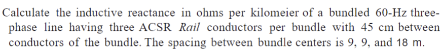 Solved Calculate the inductive reactance in ohms per | Chegg.com