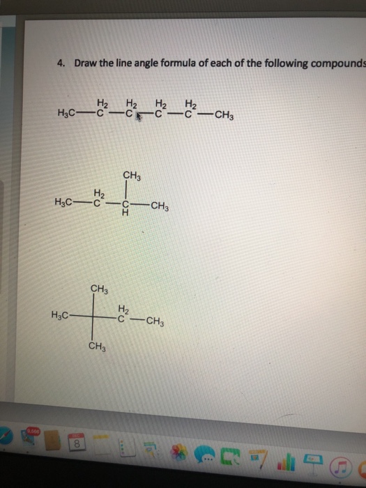 Solved 4. Draw the line angle formula of each of the | Chegg.com