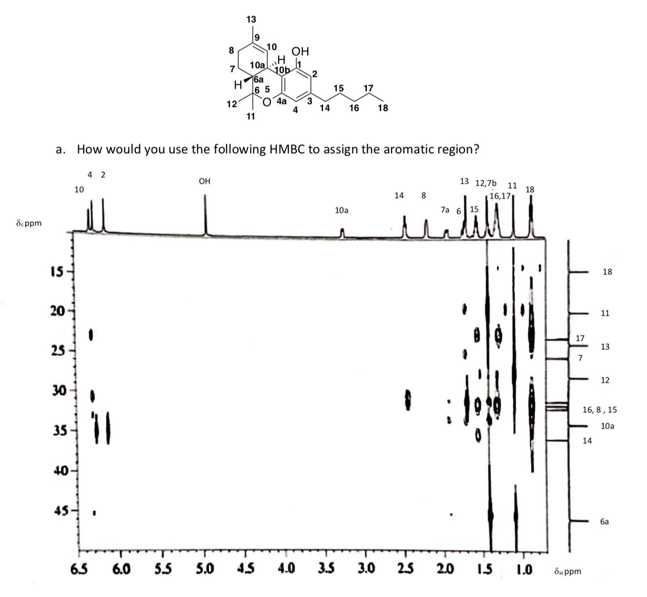 Answer the following questions about the HMBC | Chegg.com
