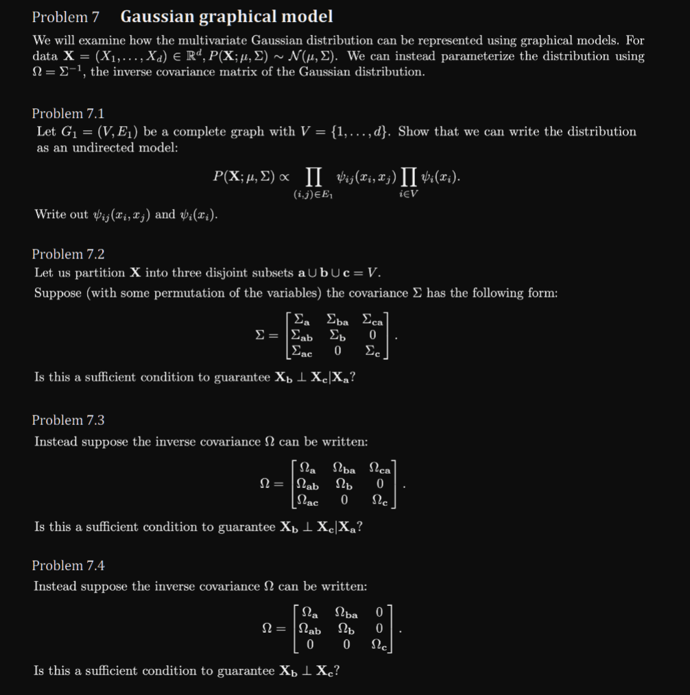 Solved We will examine how the multivariate Gaussian | Chegg.com