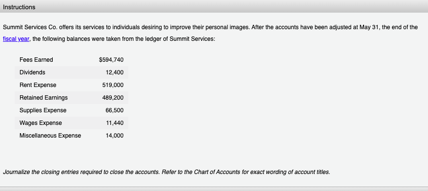 Solved Instructions Summit Services Co. offers its services | Chegg.com
