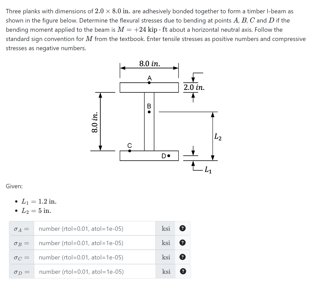 Solved Three planks with dimensions of 2.0×8.0in. are | Chegg.com