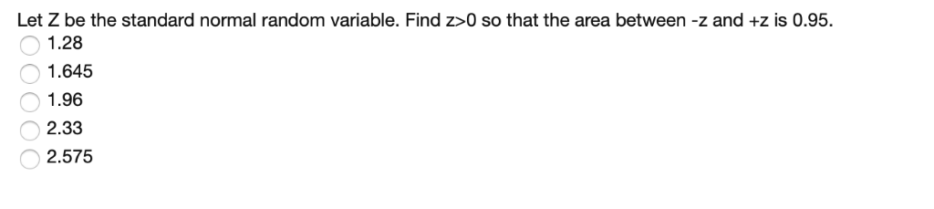 Solved Let Z be the standard normal random variable. Find | Chegg.com
