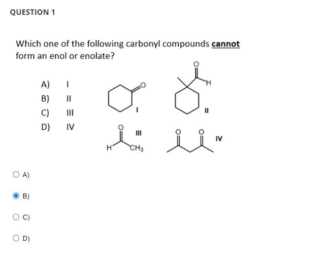 Solved Which one of the following carbonyl compounds cannot | Chegg.com