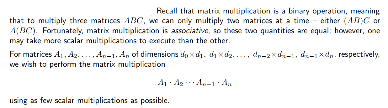 Solved Recall that matrix multiplication is a binary | Chegg.com