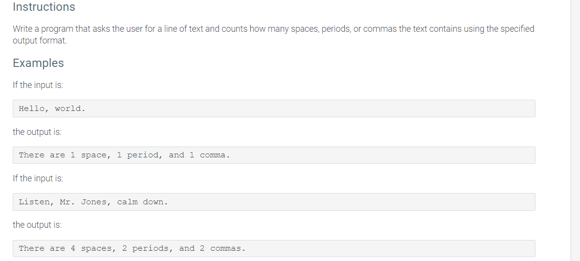 Solved Write a program that asks the user for a line of text | Chegg.com