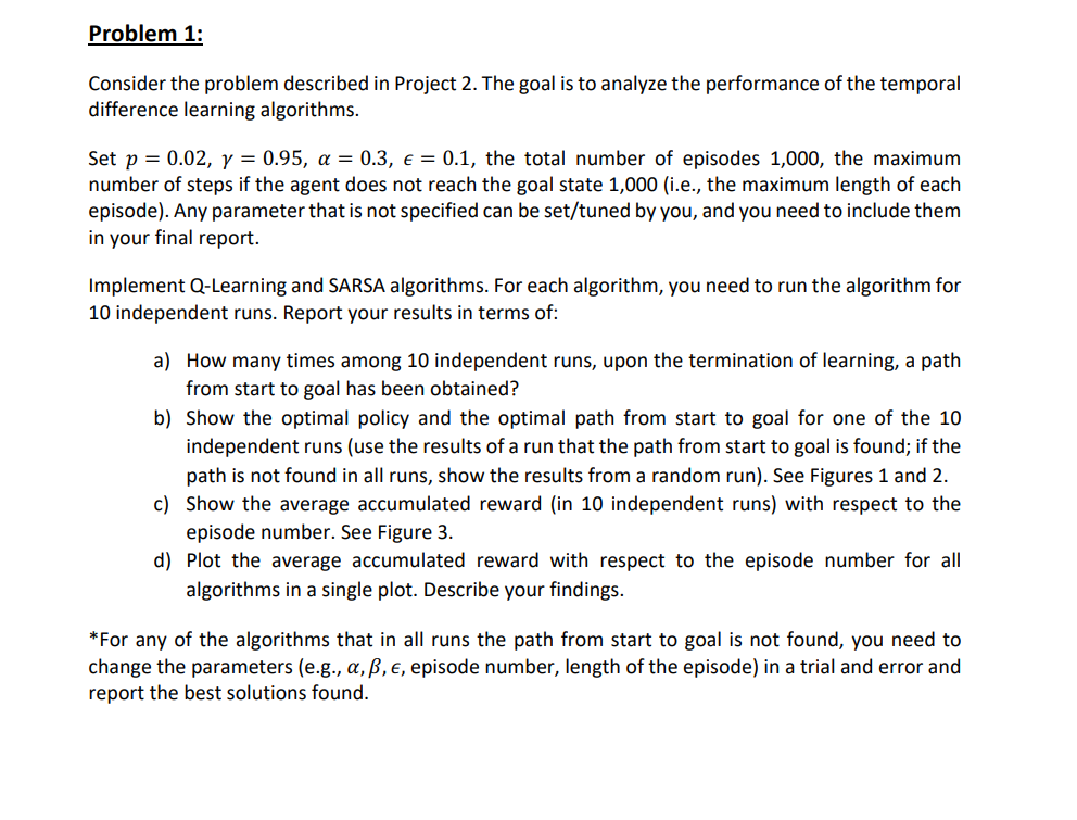 Solved Consider the problem described in Project 2. The goal | Chegg.com
