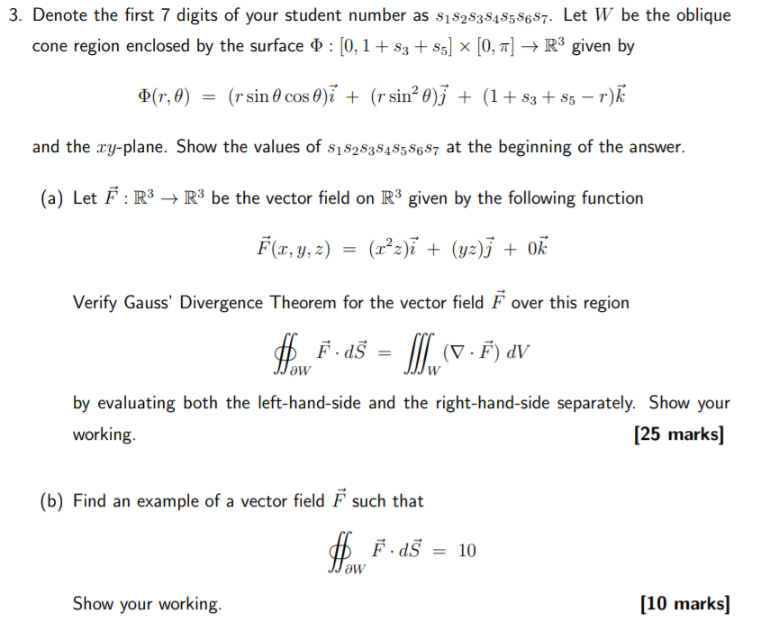 Solved 3. Denote the first 7 digits of your student number | Chegg.com