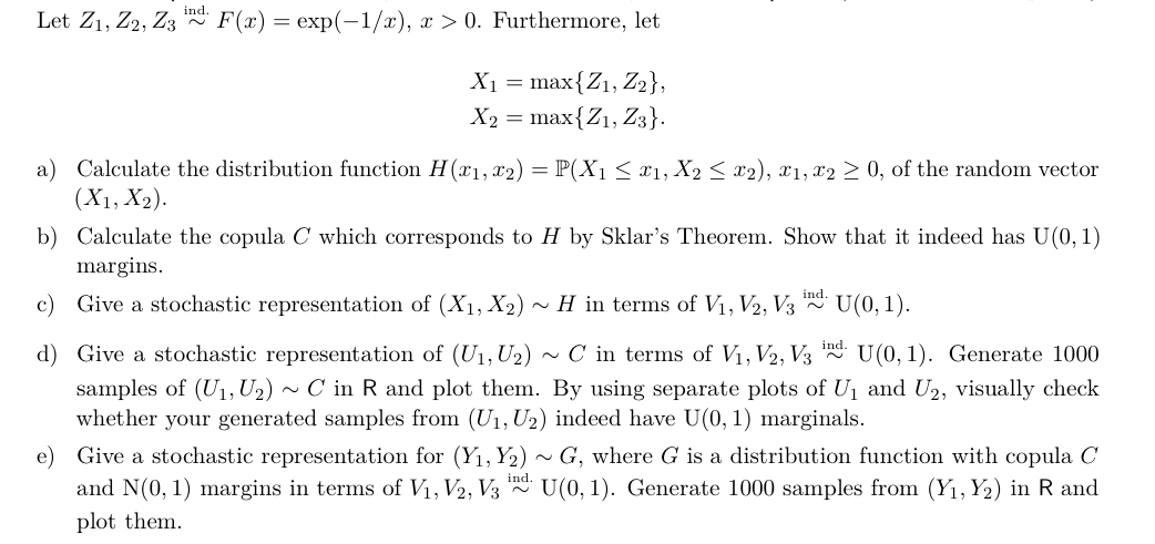 Let Z1, Z2, Z3 *4. F() = exp(-1/2), x > 0. | Chegg.com