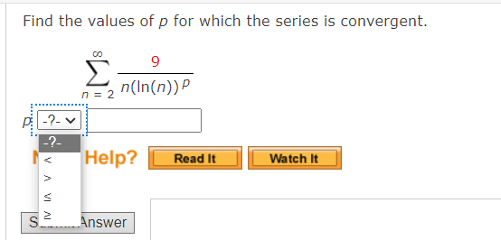 Solved Find the values of p for which the series is | Chegg.com Solved Find the values of p for which the series is | Chegg.com