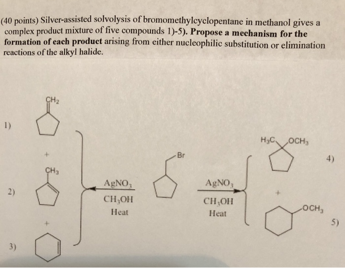 Solved (40 points) Silver-assisted solvolysis of | Chegg.com