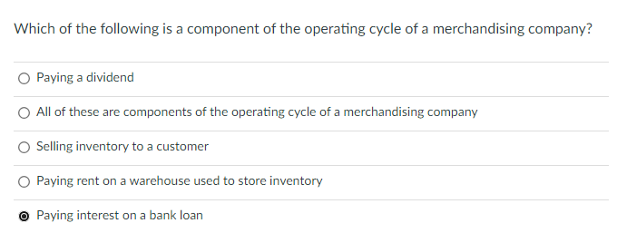Solved Which of the following is a component of the | Chegg.com