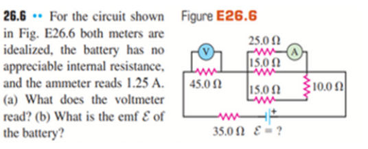 Solved 26.6 . For the circuit shown Figure E26.6 in Fig. | Chegg.com