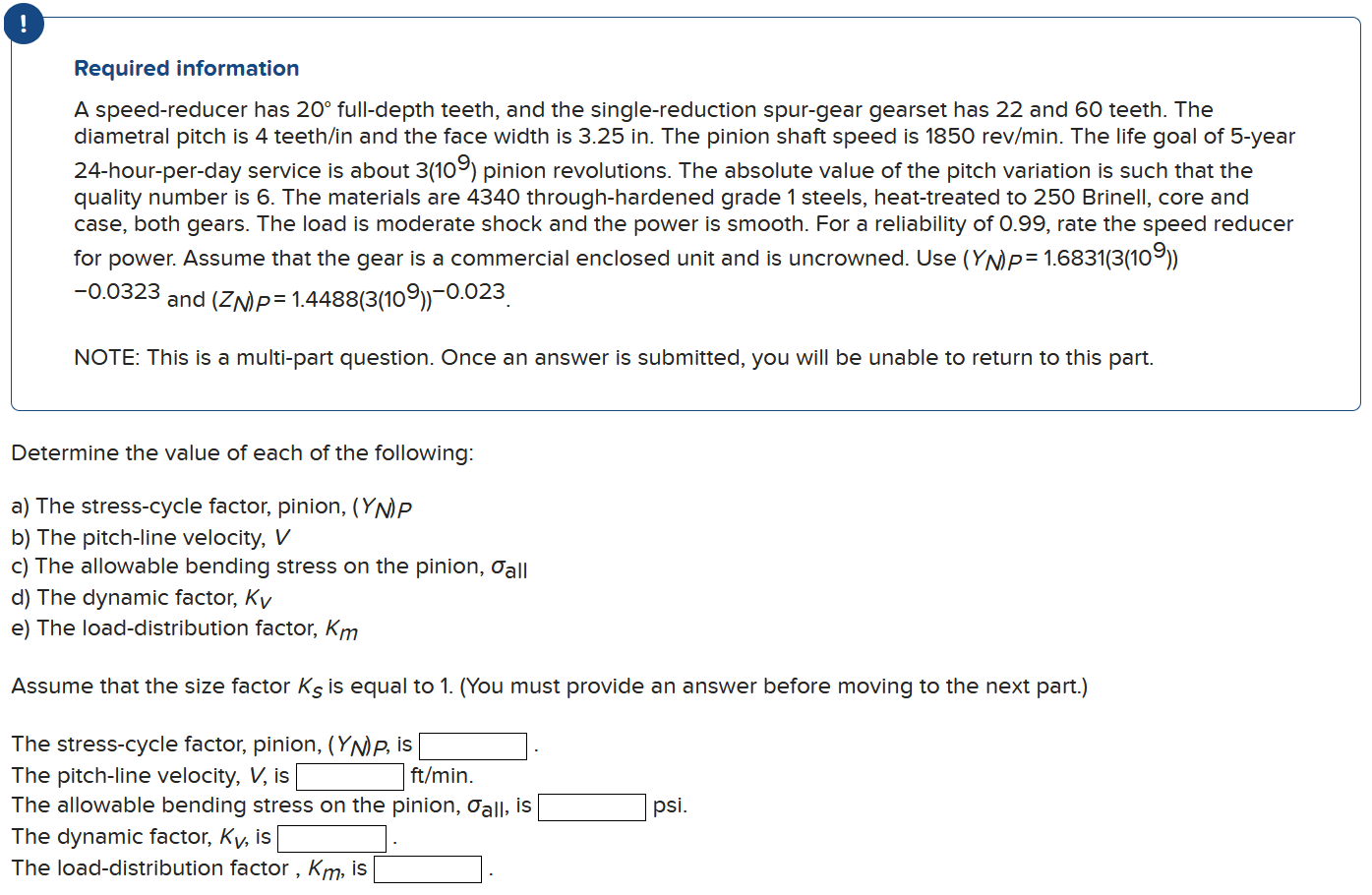 Solved Required information A speed-reducer has 20∘ | Chegg.com